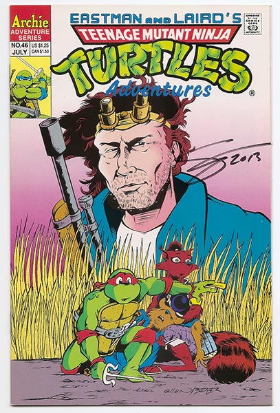 Teenage Mutant Ninja Turtles Adventures # 46 SIGNED by Dean Clarrain ...