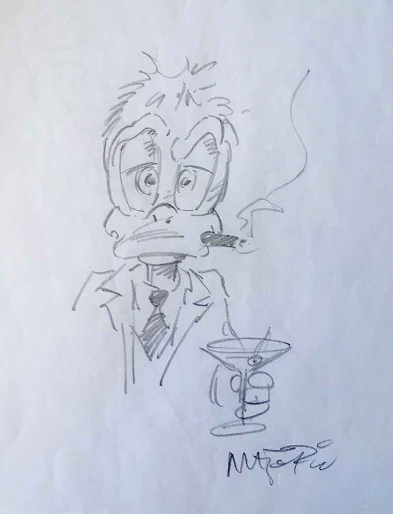 Original Art - Howard The Duck Portrait by co-creator Val Mayerik ...